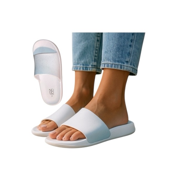 No Boundaries | Shoes | No Boundaries White Slide Sandals Minimalist ...